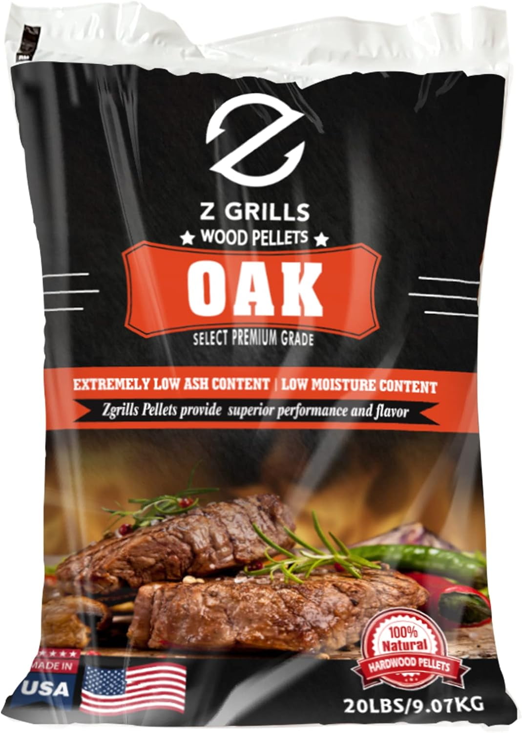 Z Grills Oak Wood Pellets 100% Hardwood, Rich Smoky Flavor for BBQ ...
