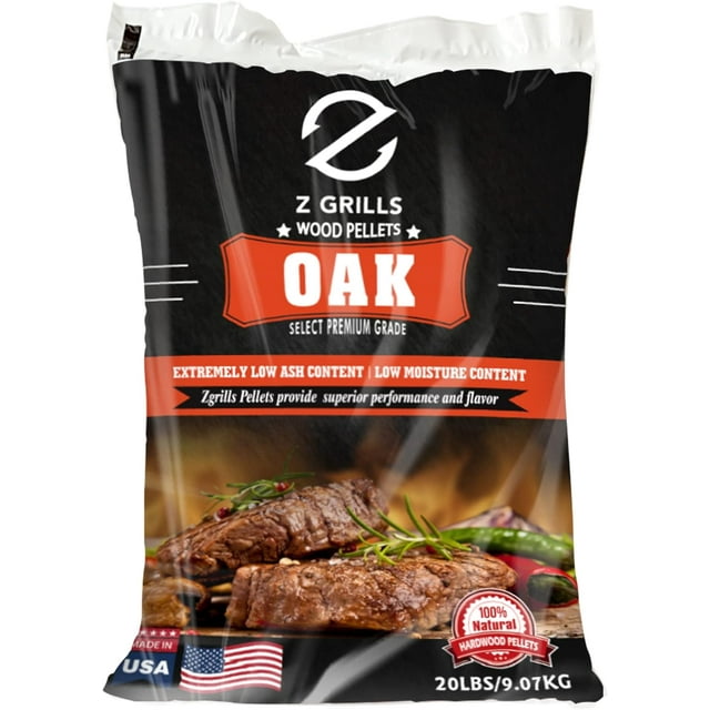 Z Grills Oak Wood Pellets 100% All-Natural Hardwood Oak Pellet Perfect ...