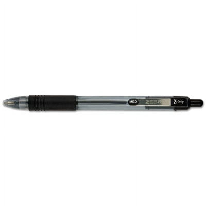 Z-Grip Ballpoint Pen, Retractable, Medium 1 Mm, Black Ink, Clear Barrel ...