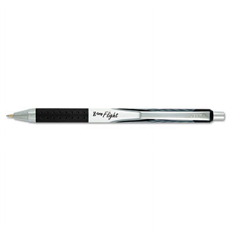 Z-Grip Flight Retractable Ballpoint Pen, 1.2 mm, Bold, Black, Dozen ...