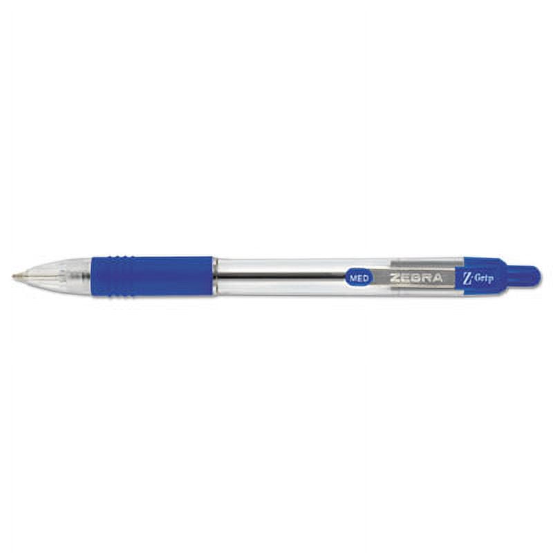 Z-Grip Retractable Ballpoint Pen, Blue Ink, Medium, Dozen - Walmart.com