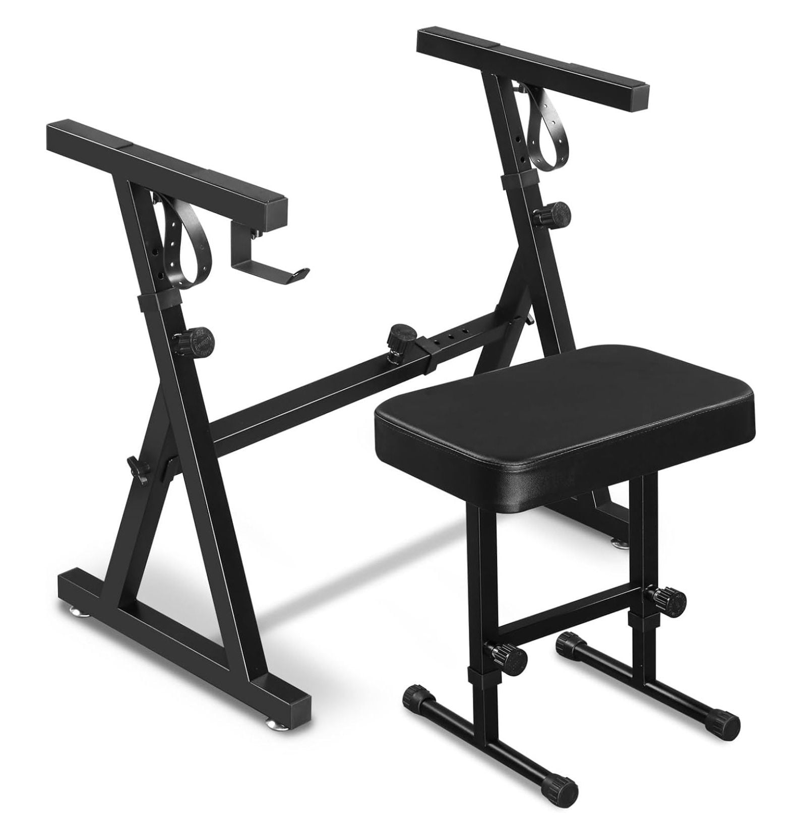 Z- Keyboard Stand and Bench Set, Adjustable Height Digital Piano Stand ...