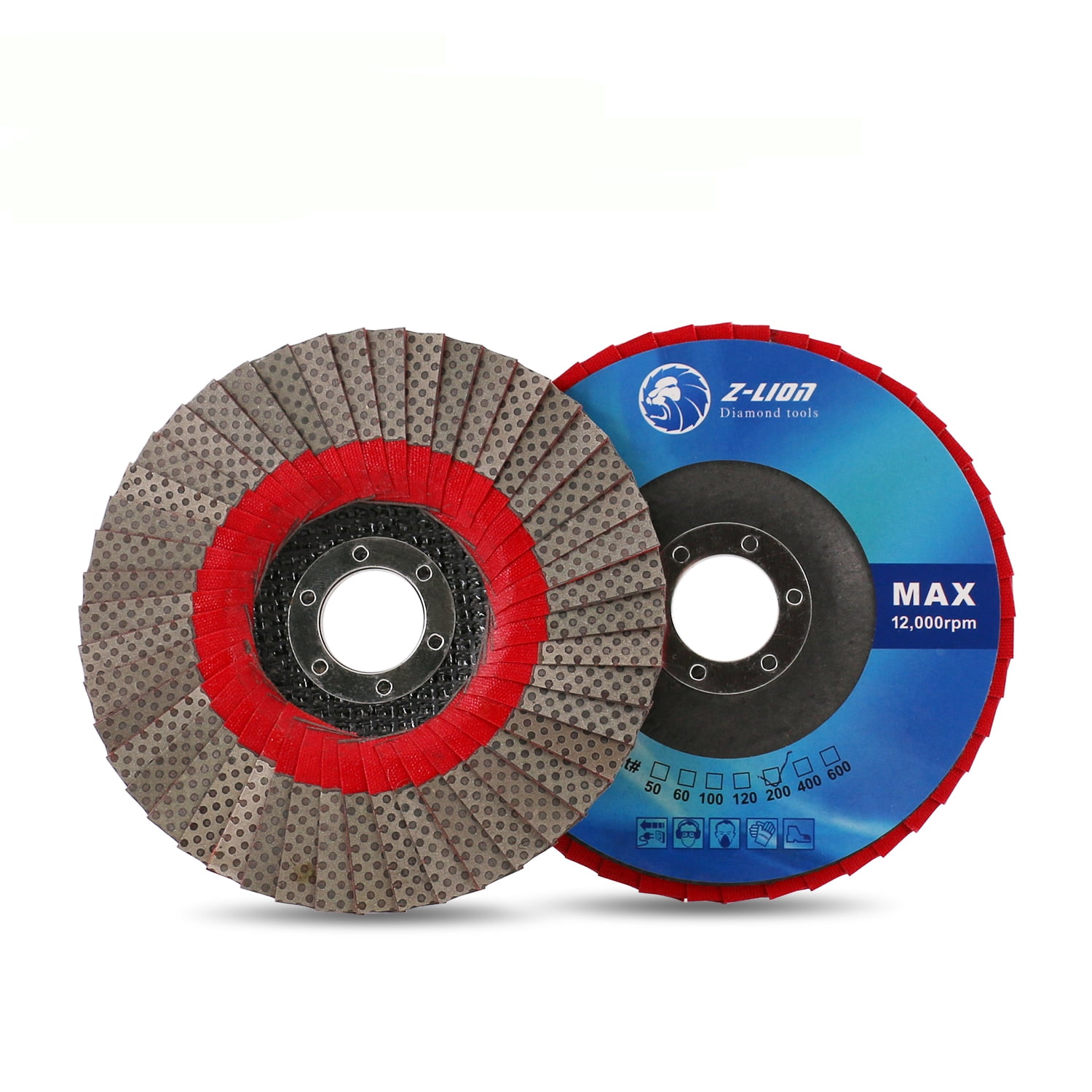 Z-LION 5 Inch 1pc 200 Grit Grinding Wheels Flap Sanding Abrasive Disc ...