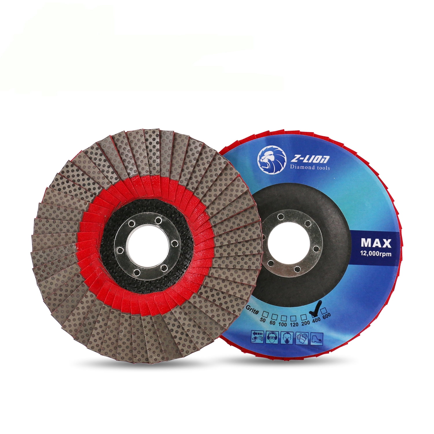Z-LION 5 Inch 1pc 400 Grit Grinding Wheels Flap Sanding Abrasive Disc ...