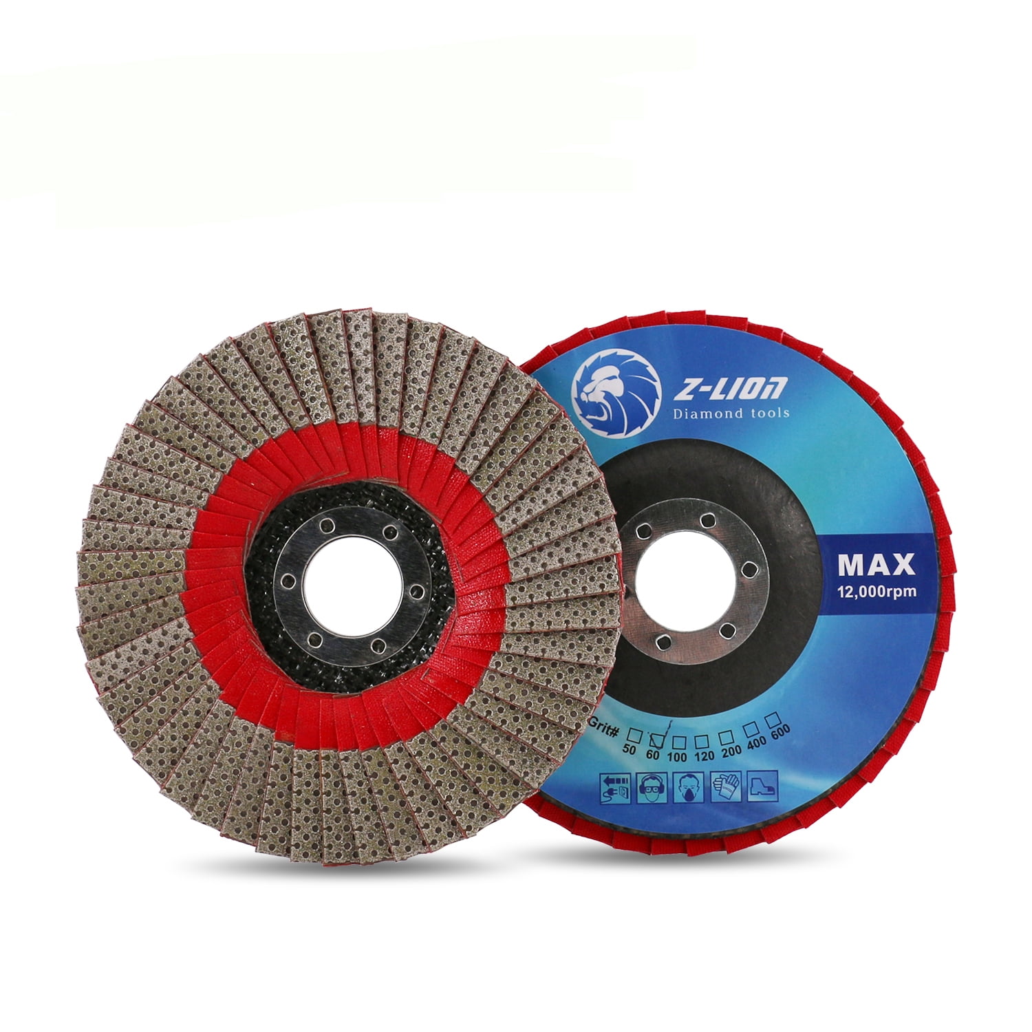 Z-LION 5 Inch 1pc 60 Grit Grinding Wheels Flap Sanding Abrasive Disc ...