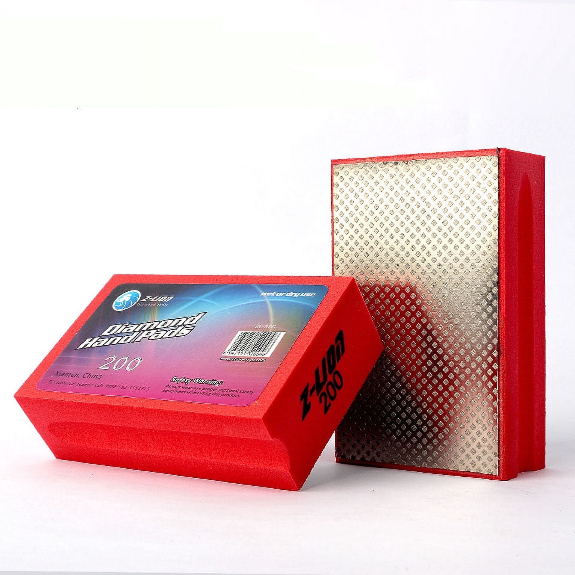 Z-LION Diamond Hand Polishing Pads Sanding Block Glass Grinding ...