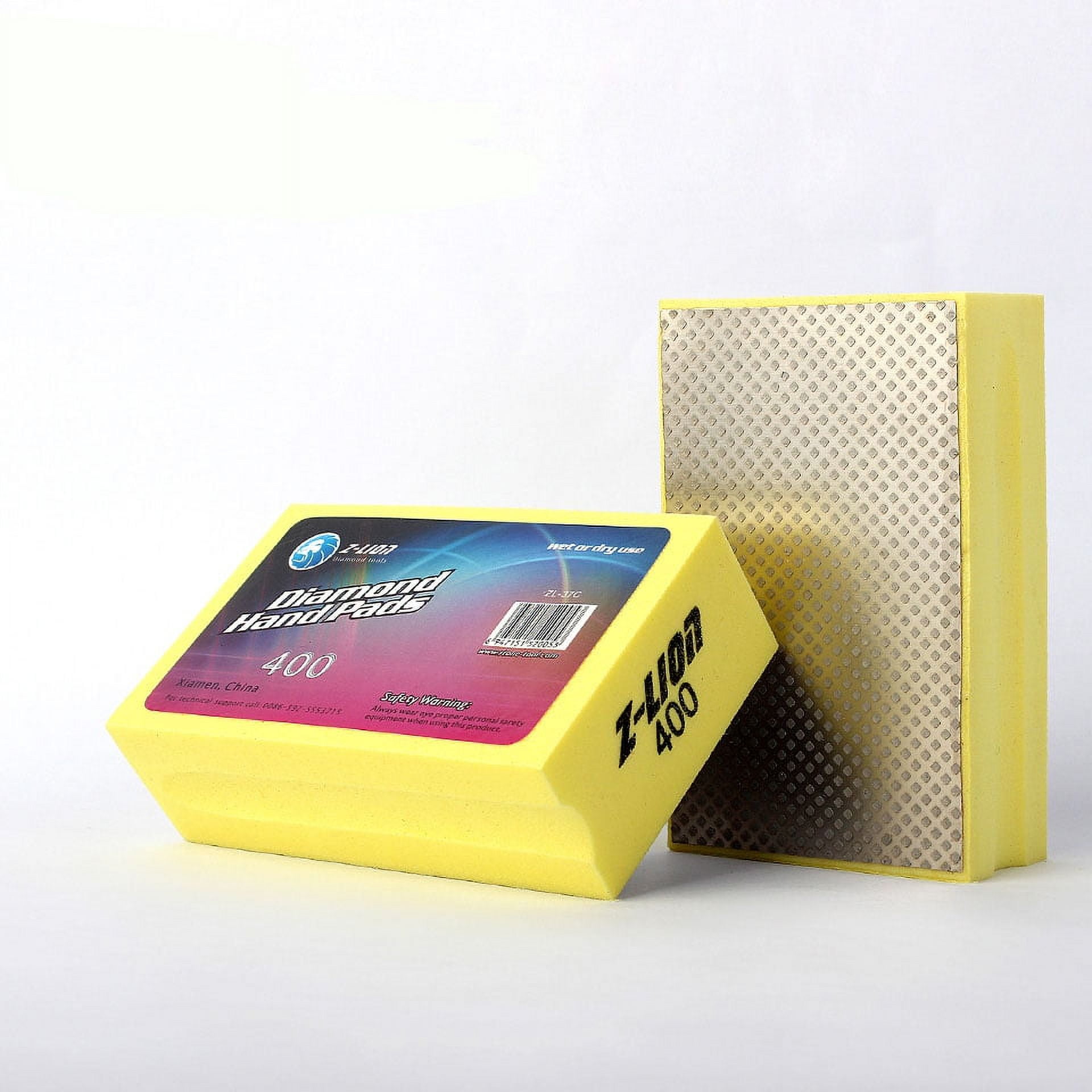 Z-LION Diamond Hand Polishing Pads Sanding Block Glass Grinding ...