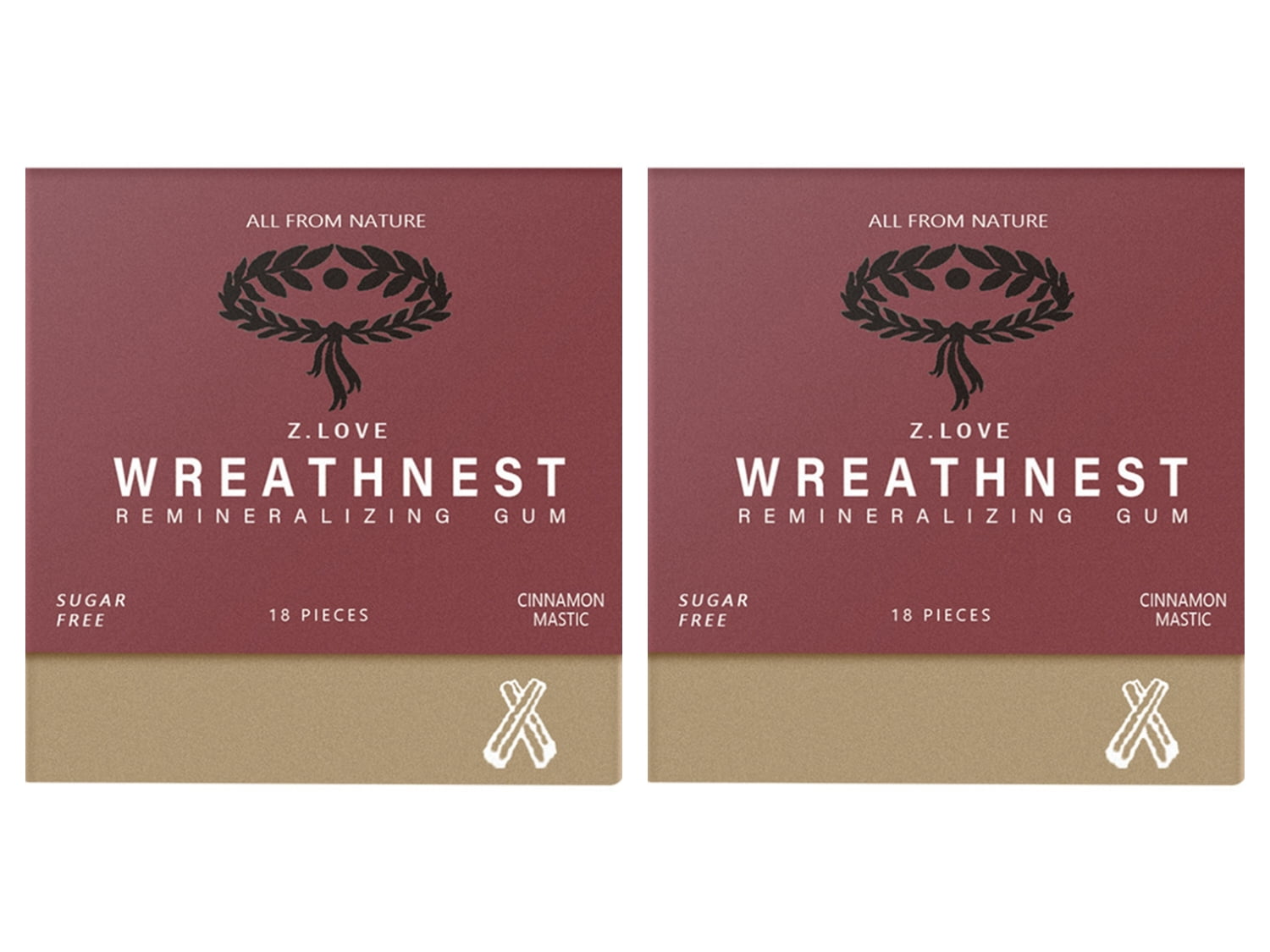Z.LOVE WREATHNEST Remineralizing Chewing Gum, Fresh Breathe Health Gum ...