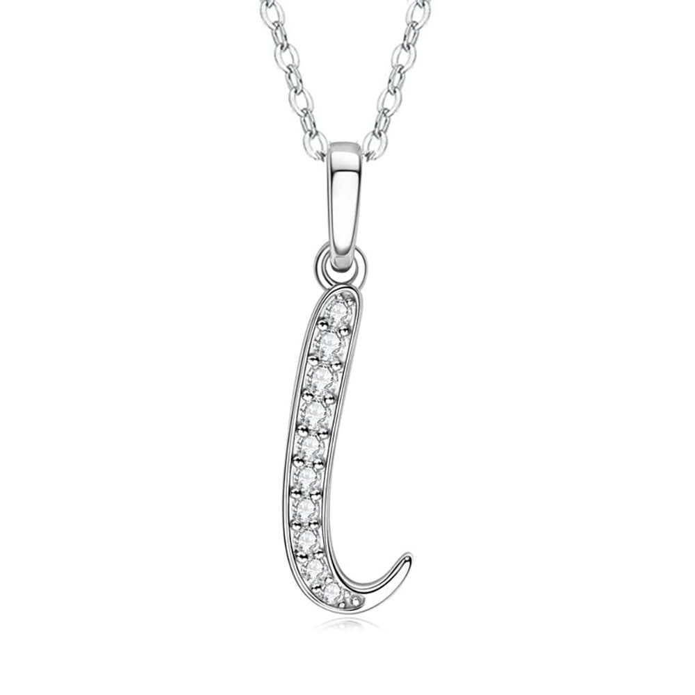 Z.LP Jewelry Silver Letter I Pendant Necklace - Walmart.com