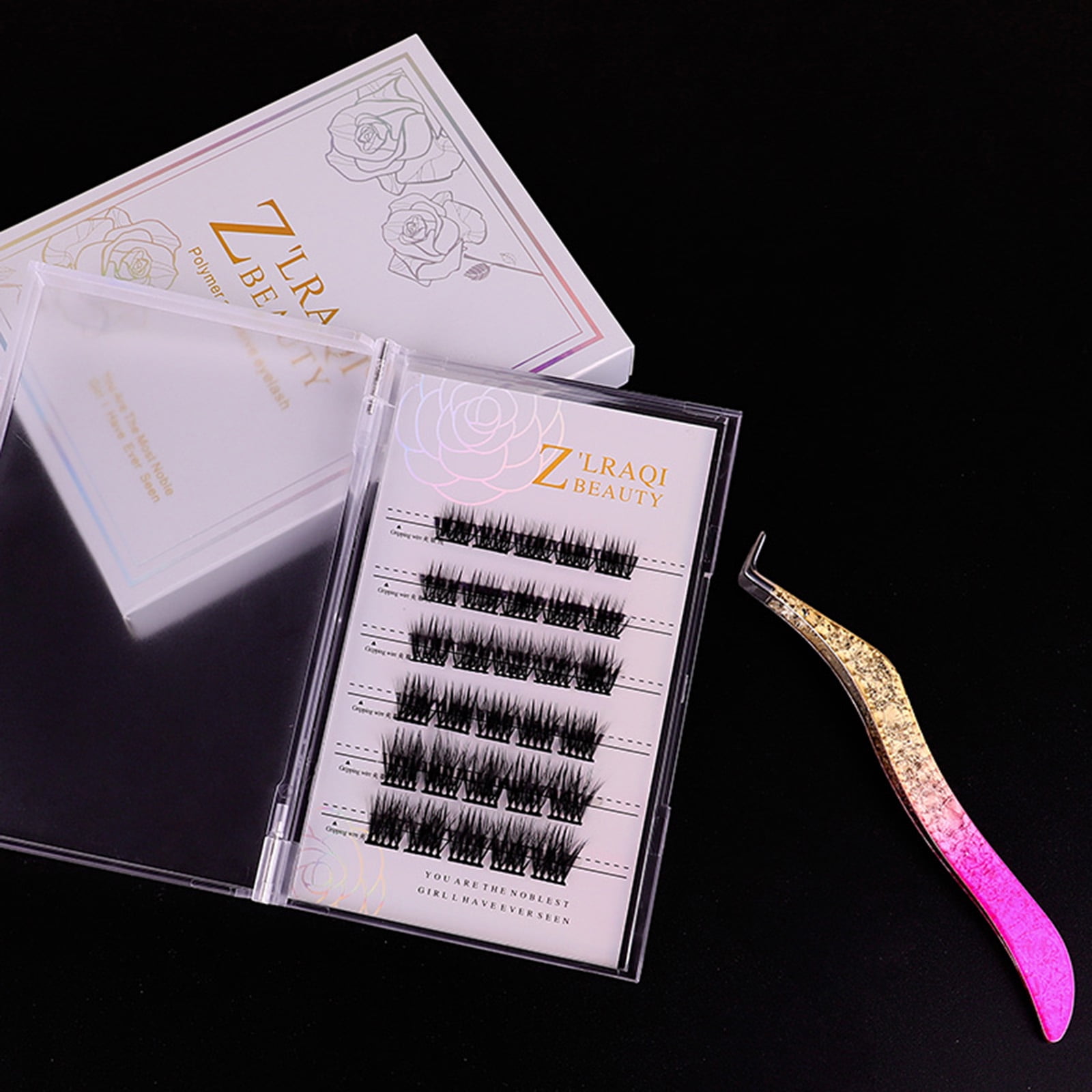 Z'LRAQI BEAUTY Fake Lashes,Fake Lashes Individual False BEAUTY ...