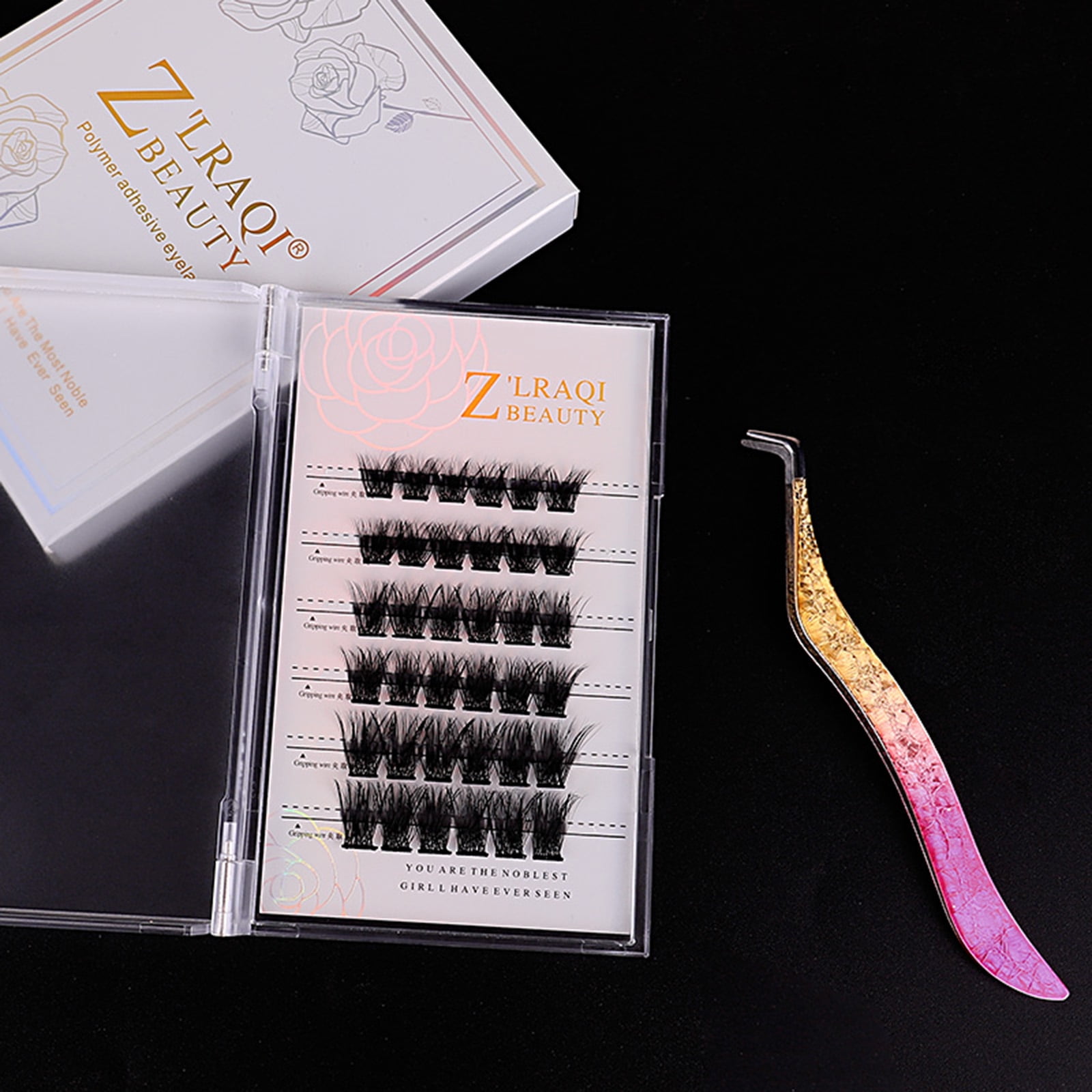 Z'LRAQI BEAUTY Fake Lashes,Individual False Cluster Fake BEAUTY Fake ...