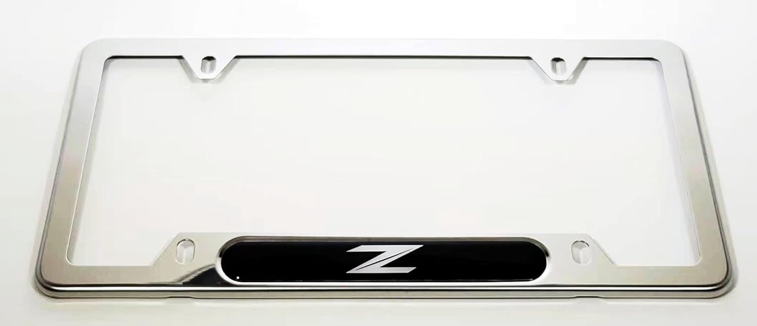 Z License Plate Frame Cover Holder Sport Screws Caps Stainless Steel ...