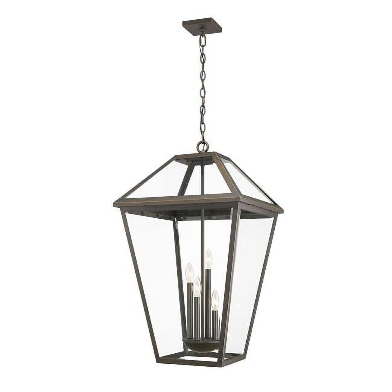 4 Light Outdoor Chain Mount Pendant In Transitional Style-32.25 Inches ...