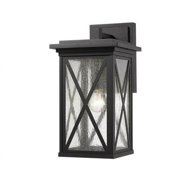 Z Lite 569XL-BK 32 in. Roundhouse 1 Light Black Outdoor Wall Sconce - Walmart.com