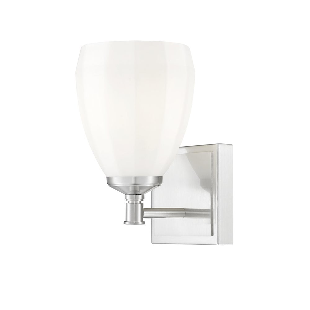 Z-Lite Oren 1 Light Vanity in Brushed Nickel color, Steel frame ...