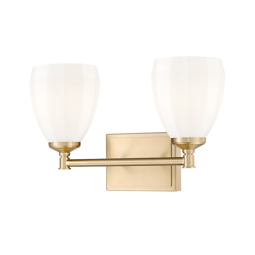 Z-Lite Oren 2 Light Vanity in Modern Gold color, Steel frame - Walmart.com