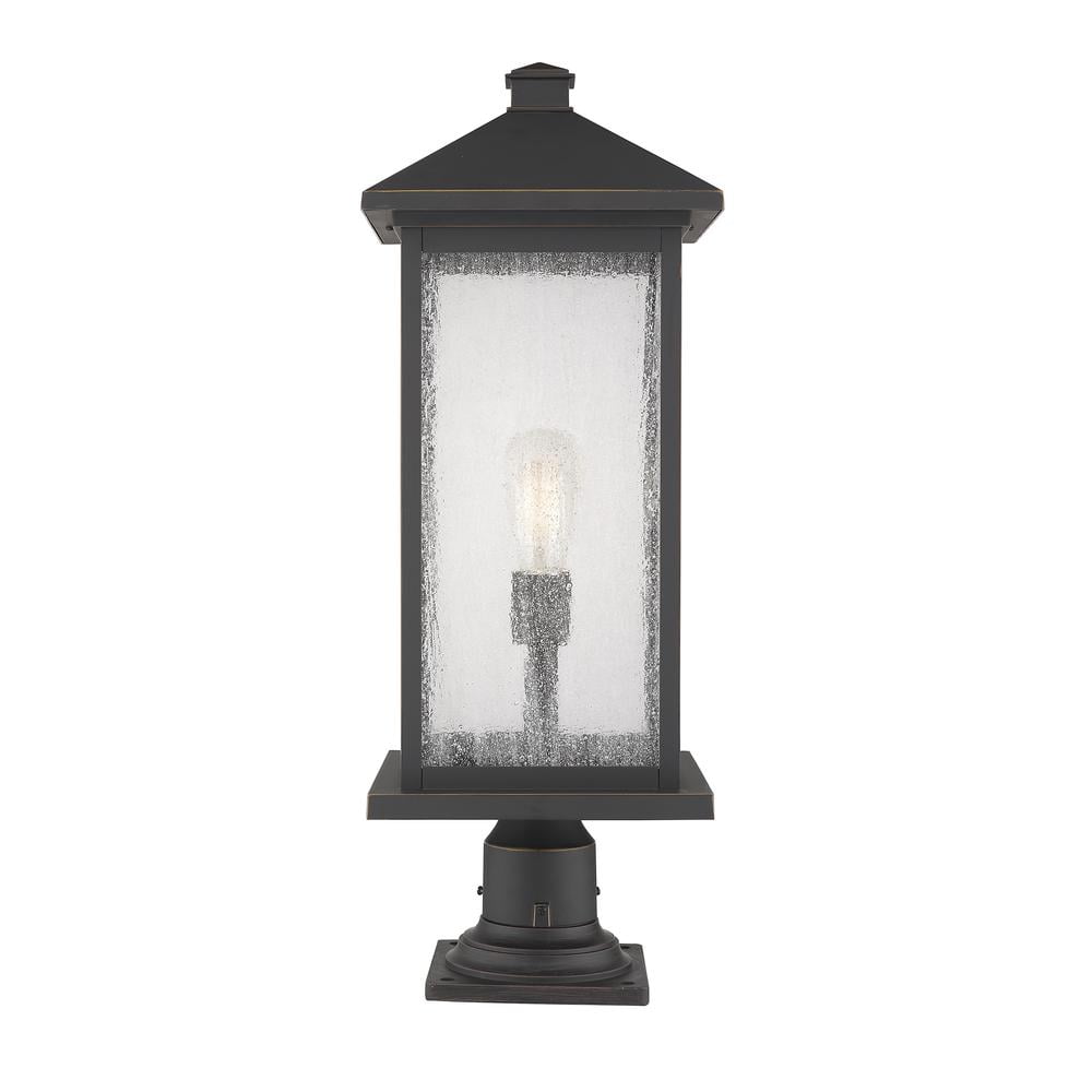 1 Light Outdoor Post Mount Lantern In Seaside Style 14.25 Inches Wide ...