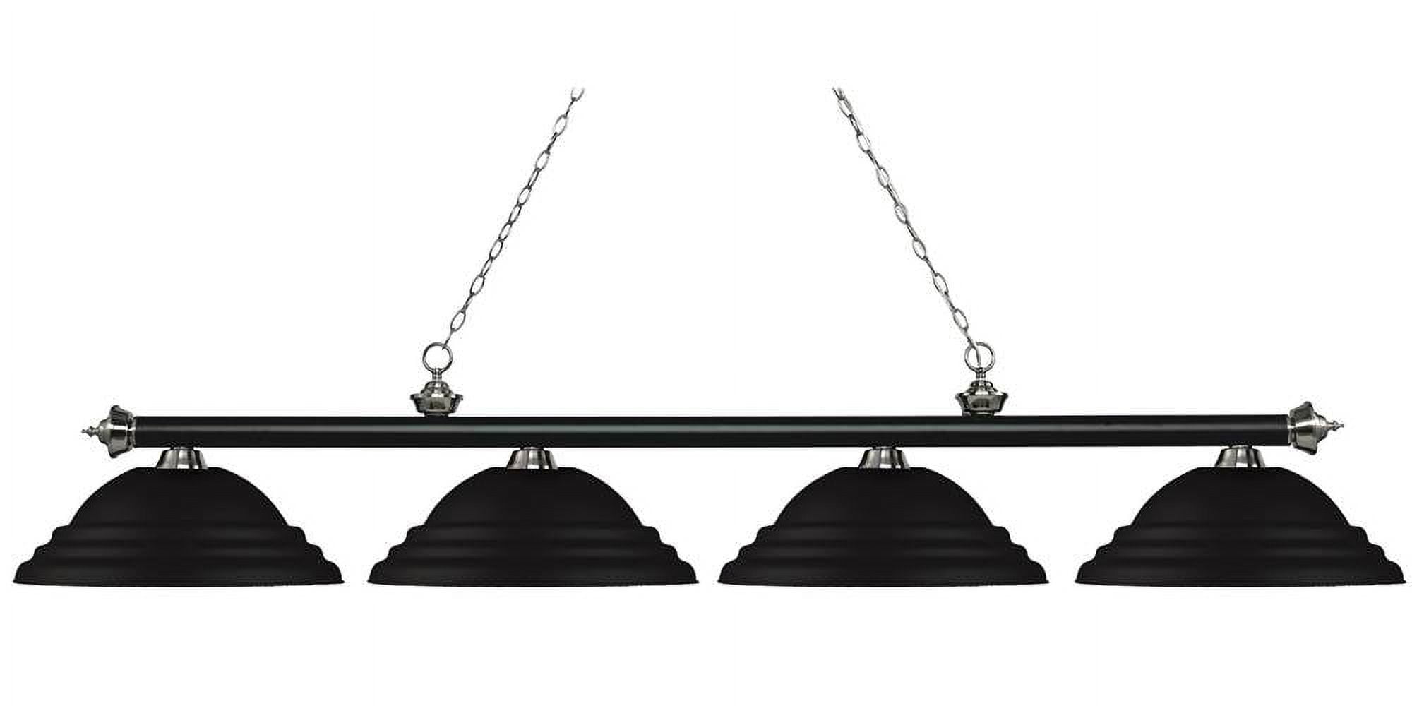 Z-Lite Riviera 4 Light Game Table Light in Matte Black - Walmart.com