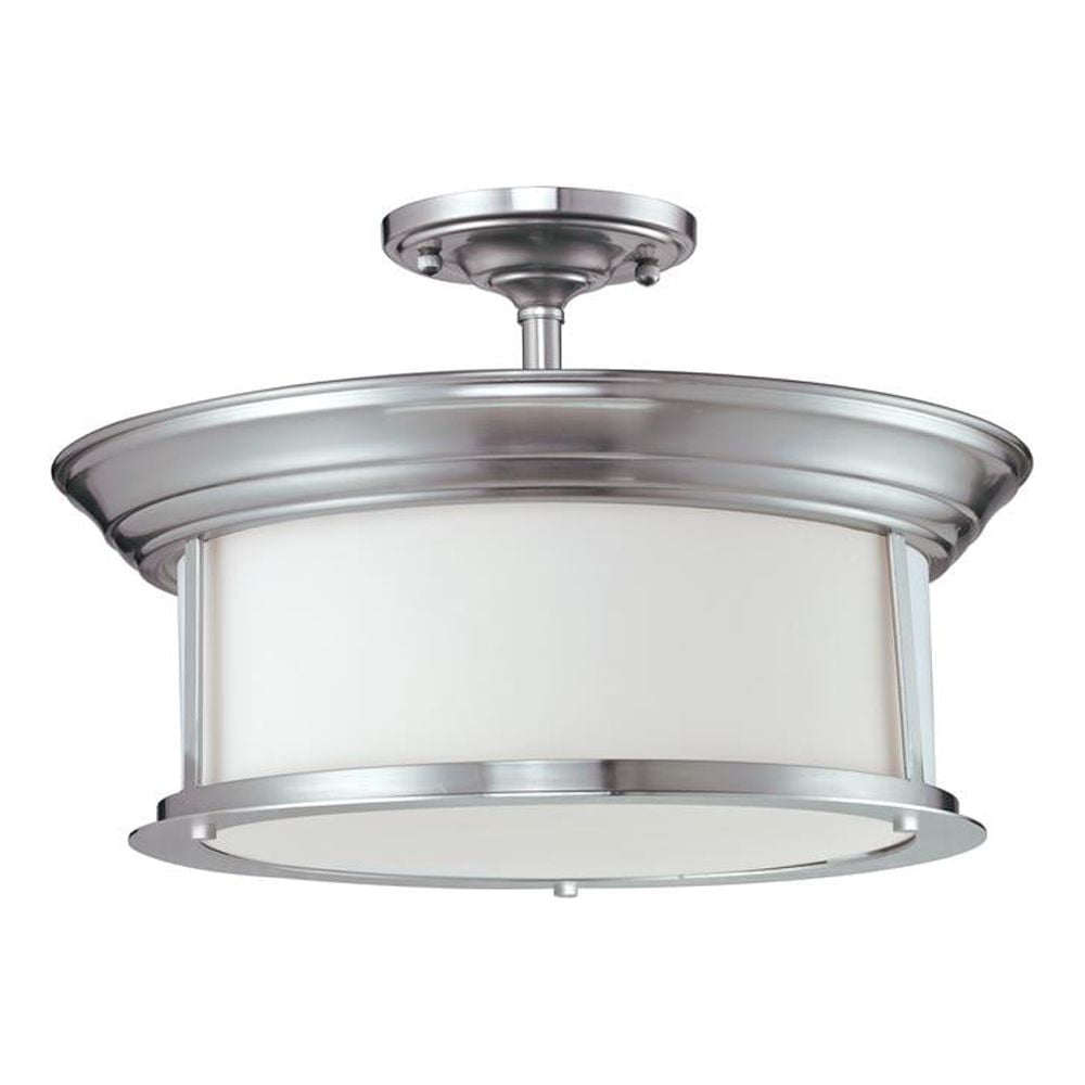 Z-Lite Sonna Brushed Nickel Coastal; Nautical; Seaside Semi Flush Mount ...