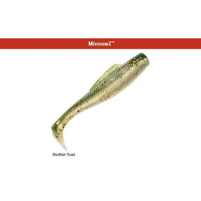Z-Man 10x Tough Elaztech Soft Plastic MinnowZ, 3", 6pk, Redfish Toad ...