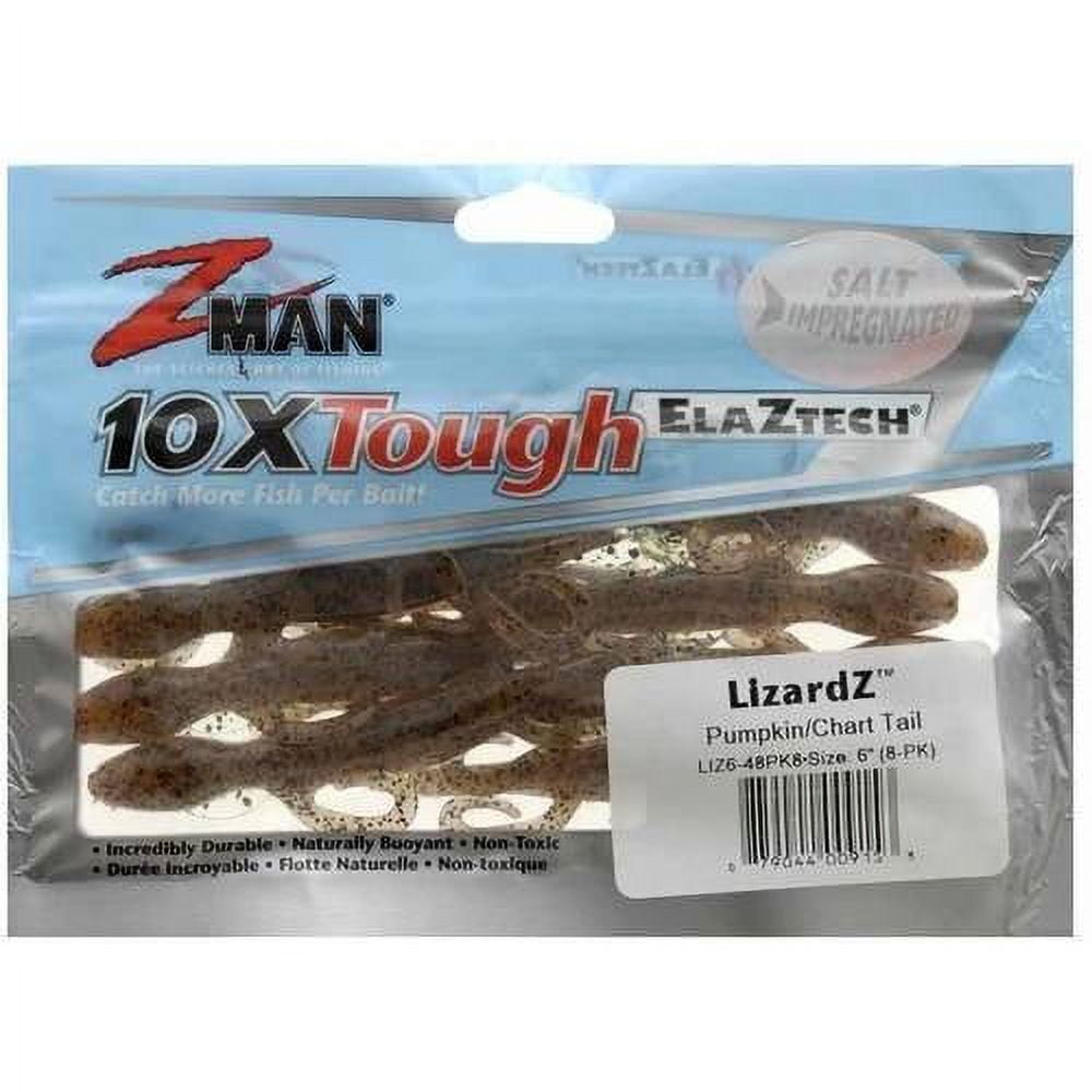 Z-Man Fishing Lure LIZ6-48PK6 Lizardz 6" Pumpken Chartreuse 6 Per Pack - Walmart.com