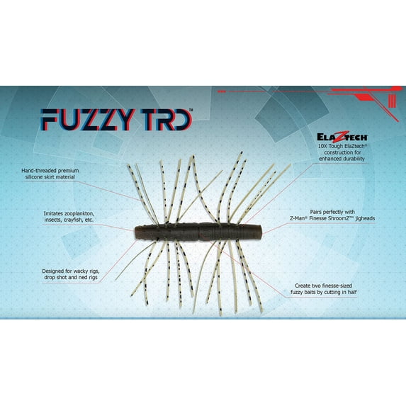 Z-Man Fuzzy TRD 2.75'' Electric Shad 4 Pack - Walmart.com