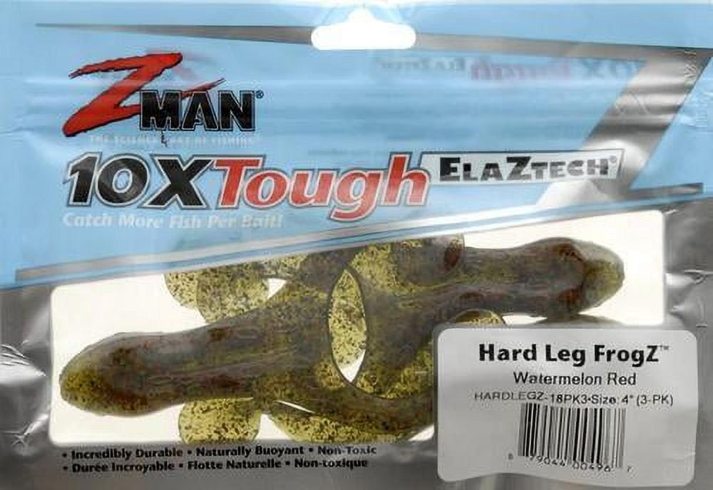 Z-Man HARDLEGZ-18PK3 Hard Leg Frogz 4 Watermelon Red 3 Pack Fishing ...