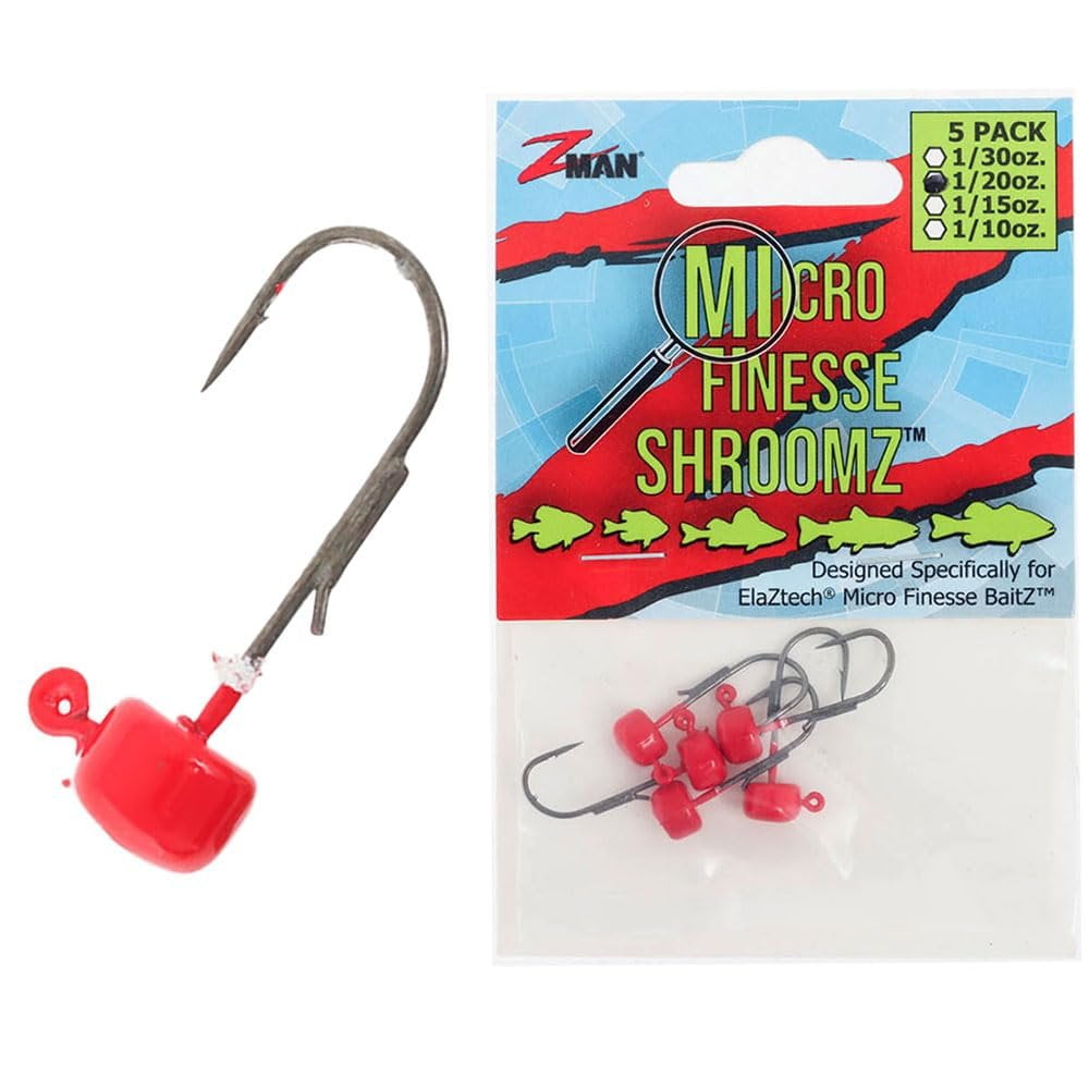 Z Man Micro Finesse ShroomZ 1/20oz Red 5pk - Walmart.com