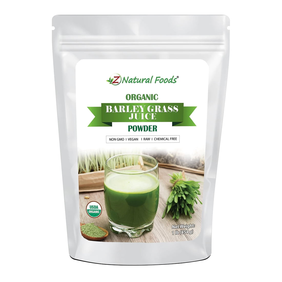 Z Natural Foods Organic Barley Grass Juice Powder, Antioxidant-Rich ...
