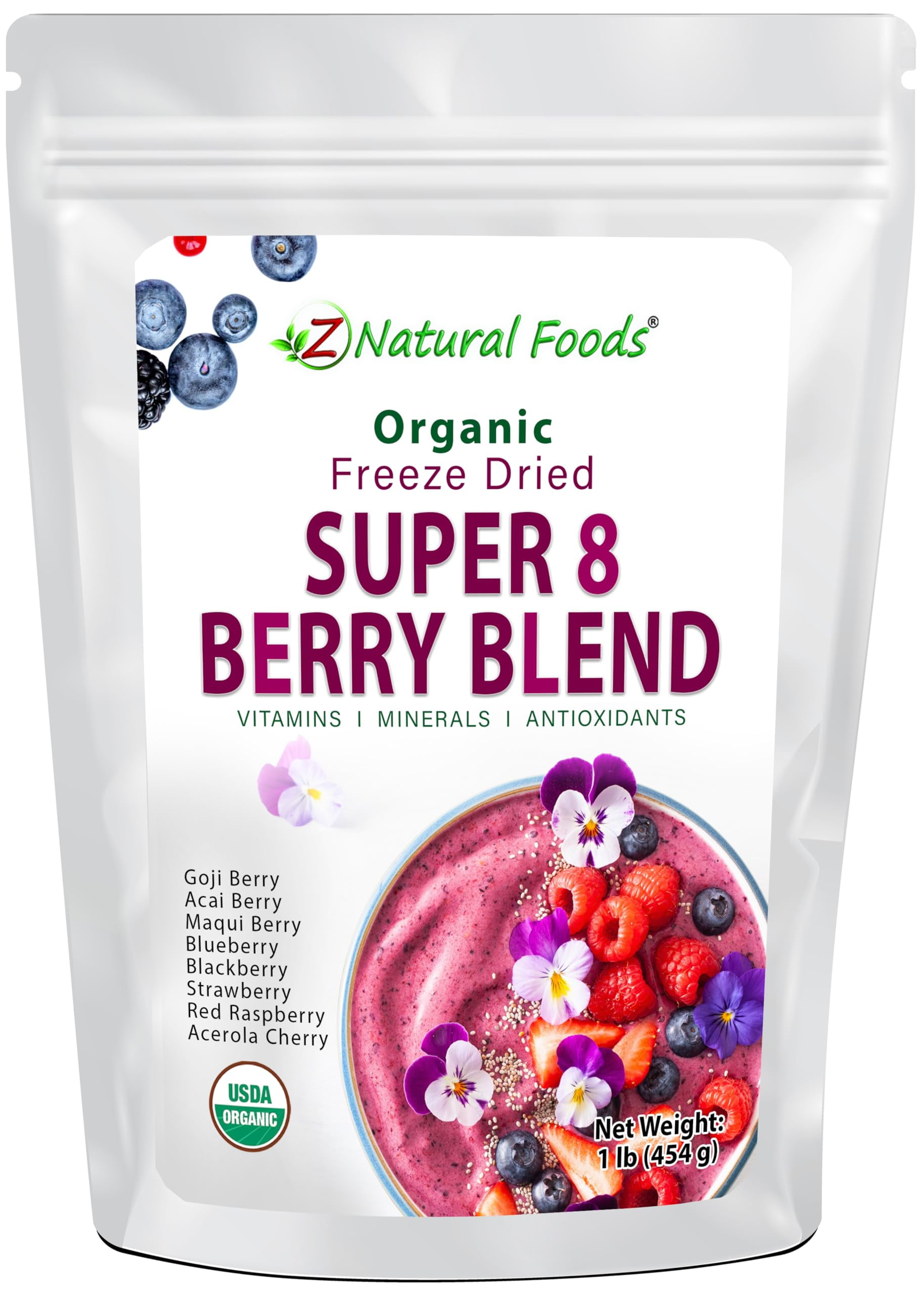 Z Natural Foods Super RRF12 8 Berry Blend - Freeze Dried Berry Powder ...