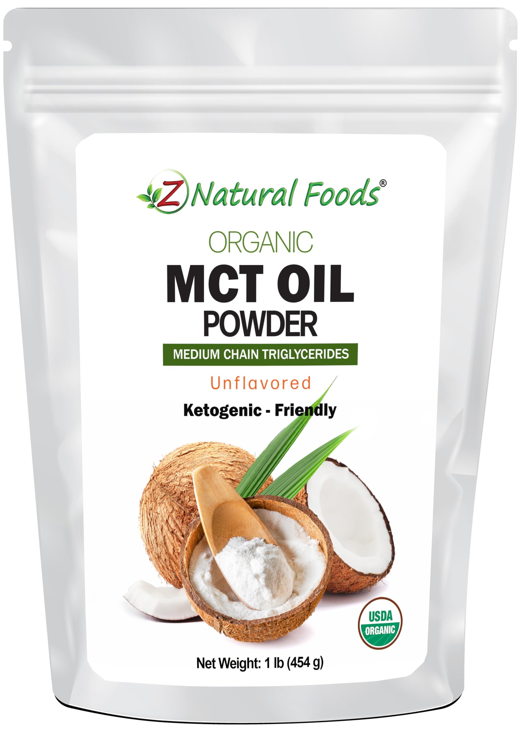 Z Natural FoodsITSC Organic MCT Oil Powder - From Coconut with Prebiotic Acacia Fiber, C8 & C10 ...