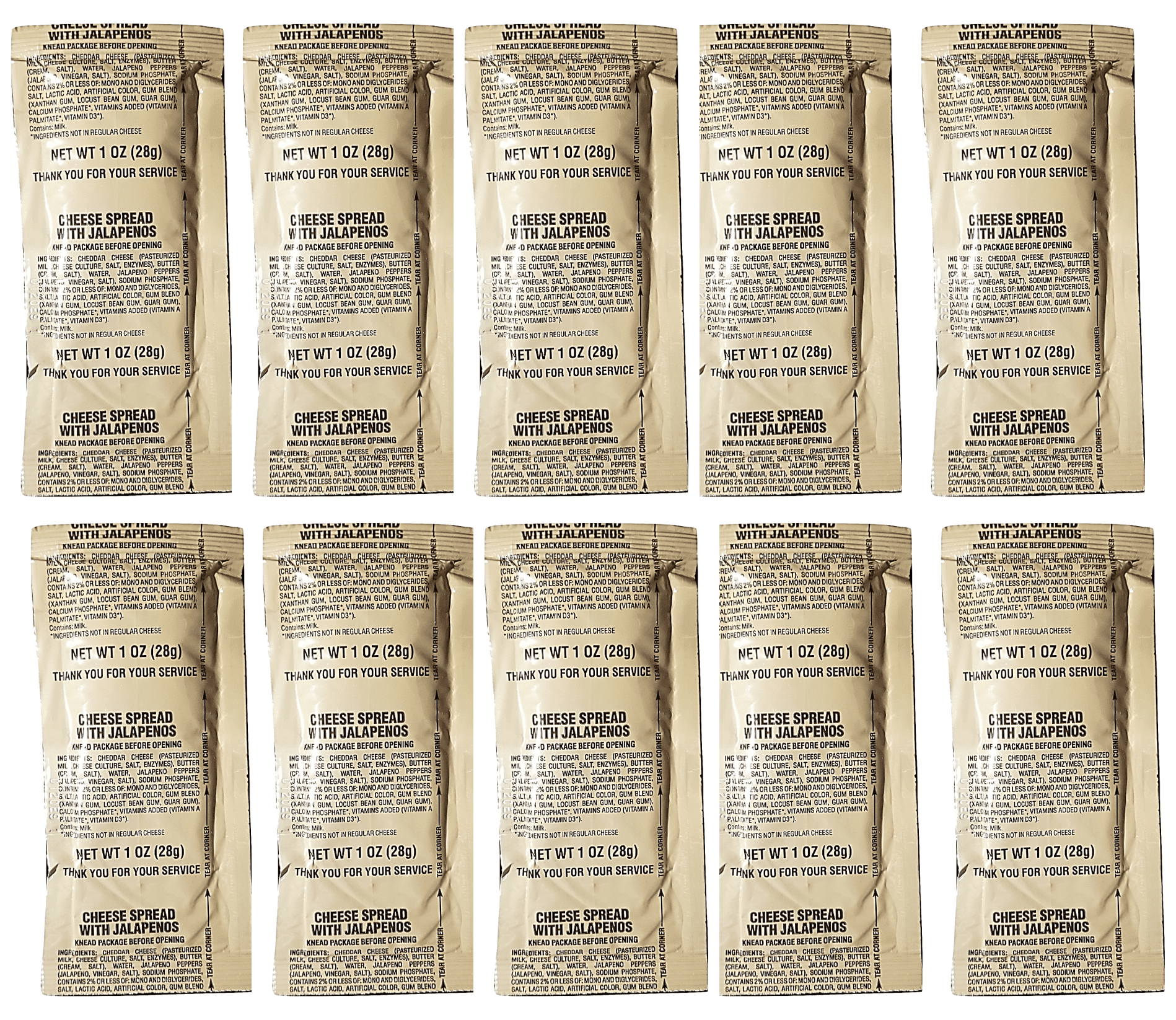 Z-Ration Jalapeno Cheddar Cheese Spread, MRE cheese spread, Emergency ...