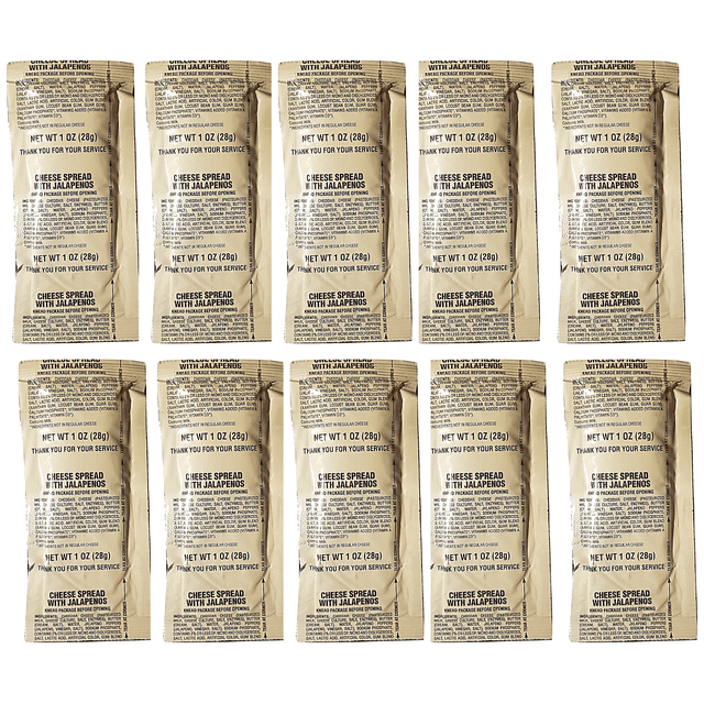 Z-Ration Jalapeno Cheddar Cheese Spread, MRE cheese spread, Emergency ...