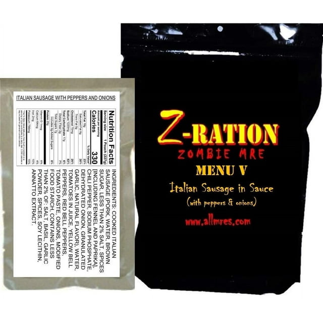 Z-Ration - Menu V MRE Menu V (Meal, Ready to Eat) Italian Sausage in ...