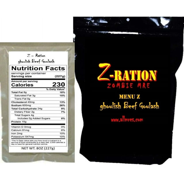 Z-Ration - Menu Z MRE (Ready to Eat) Beef Goulash: The Perfect On-the ...