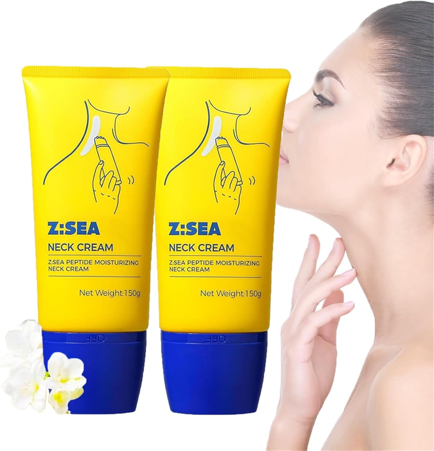 Z Sea Neck Cream, ZSea Anti-Aging Neck Firming Cream, Firming Lifting Neck Cream, Hyaluronic ...