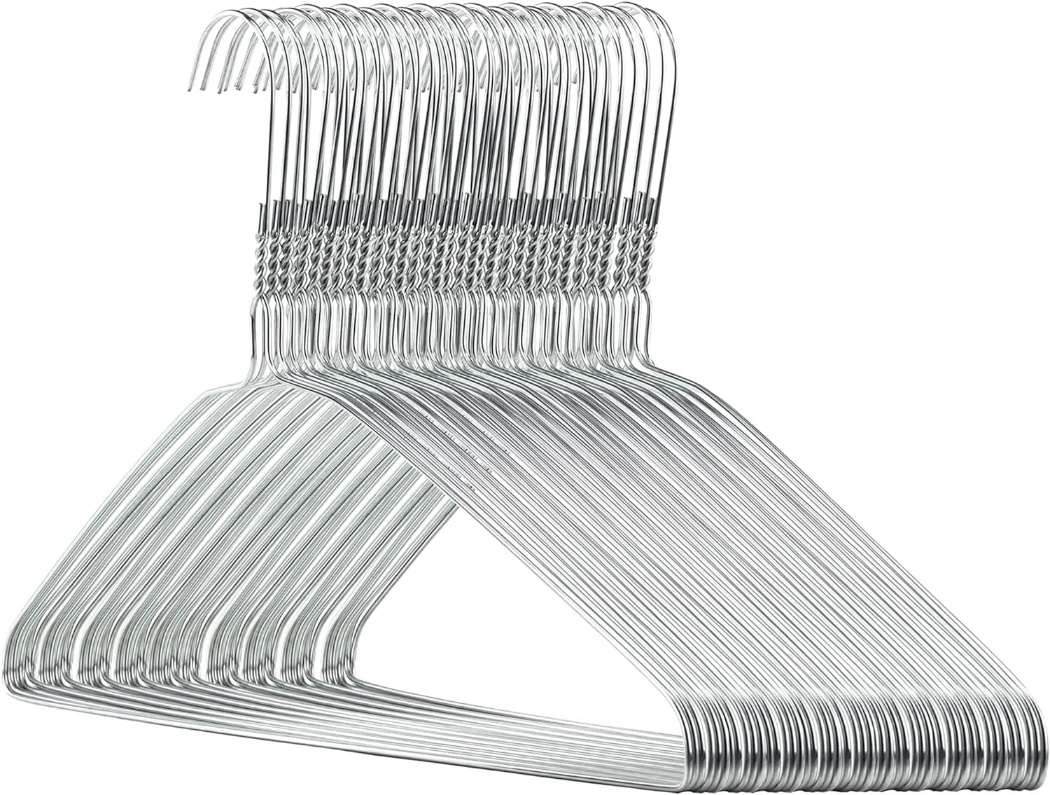 Z Silver Metal Wire Clothes Hangers 16inch 13 Gauge Clothes Garment ...