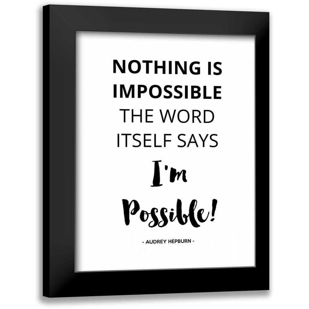 Z Studio 15x18 Black Modern Framed Museum Art Print Titled - Nothing IS ...