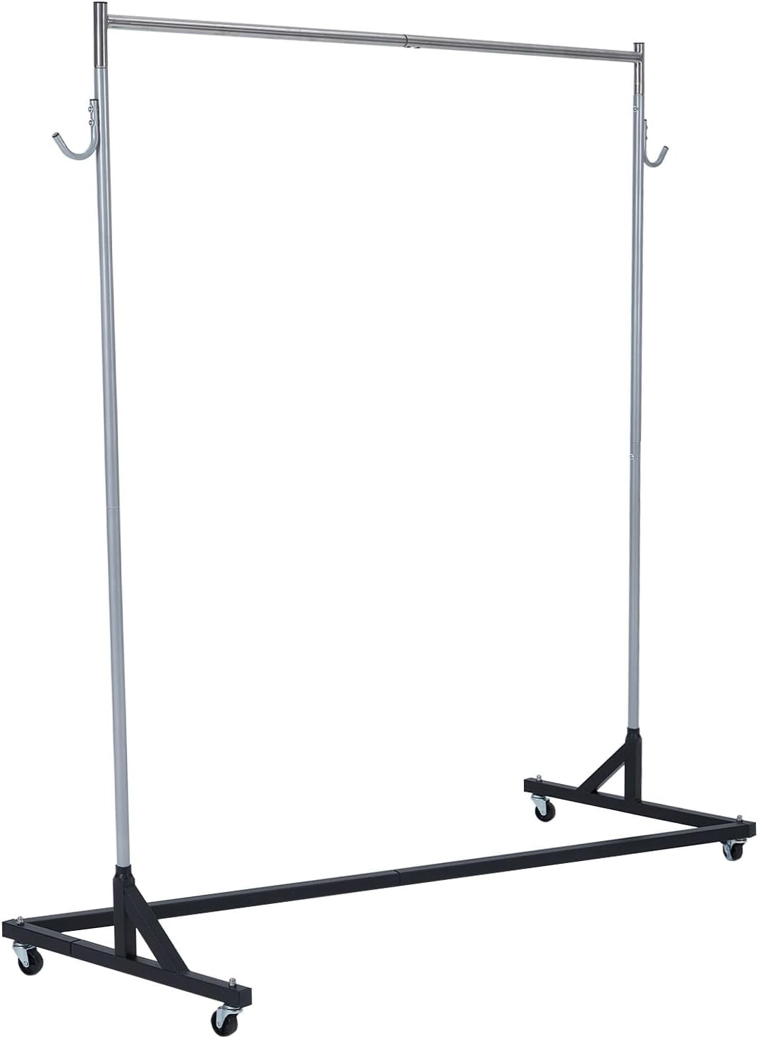 Z-Type Clothing Rack, Adjustable Height Heavy-Duty Metal Rack (70" x 20 ...