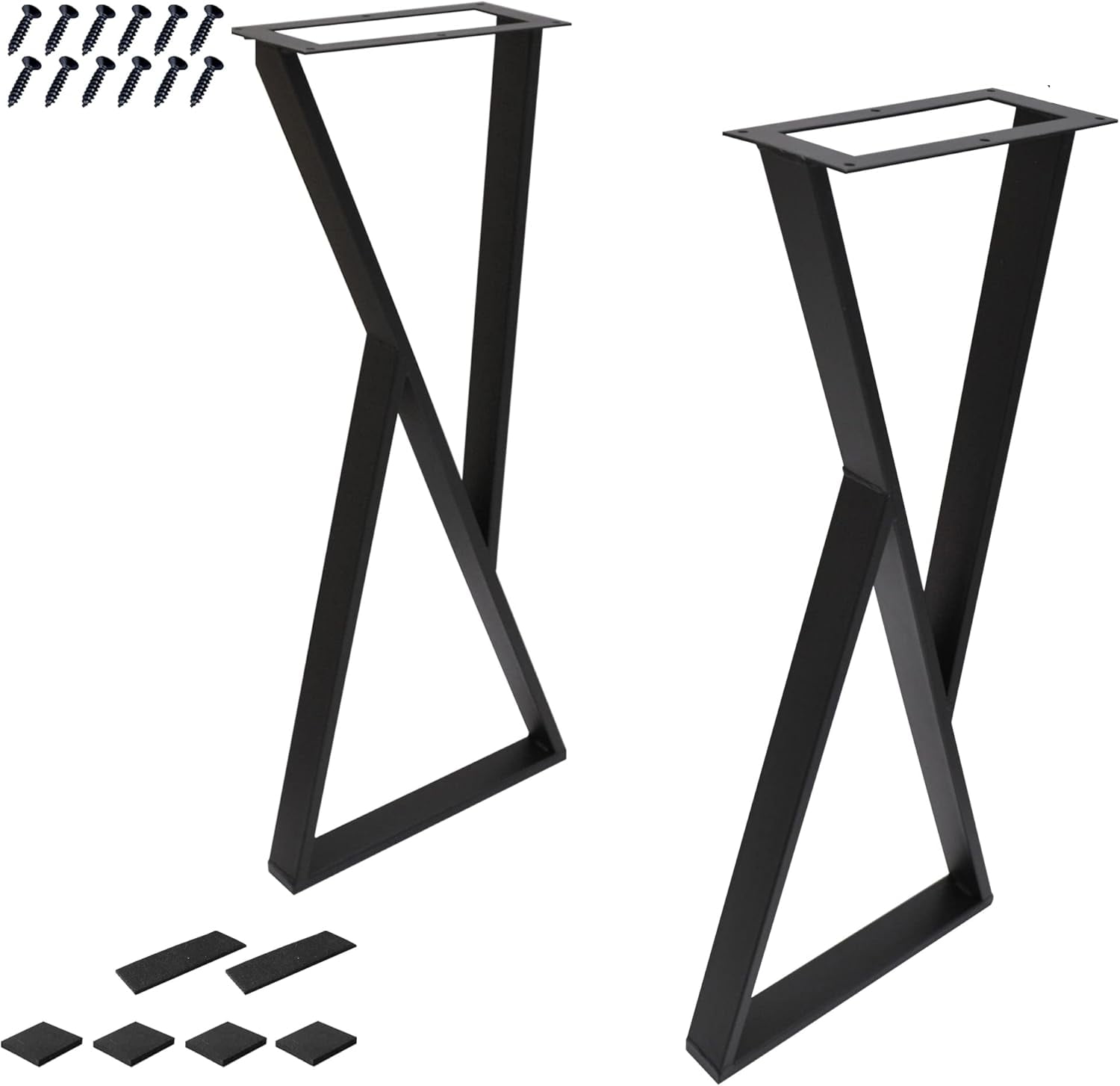 Z Type Iron Furniture Table Legs 32" H Heavy Duty Black Metal Legs ...