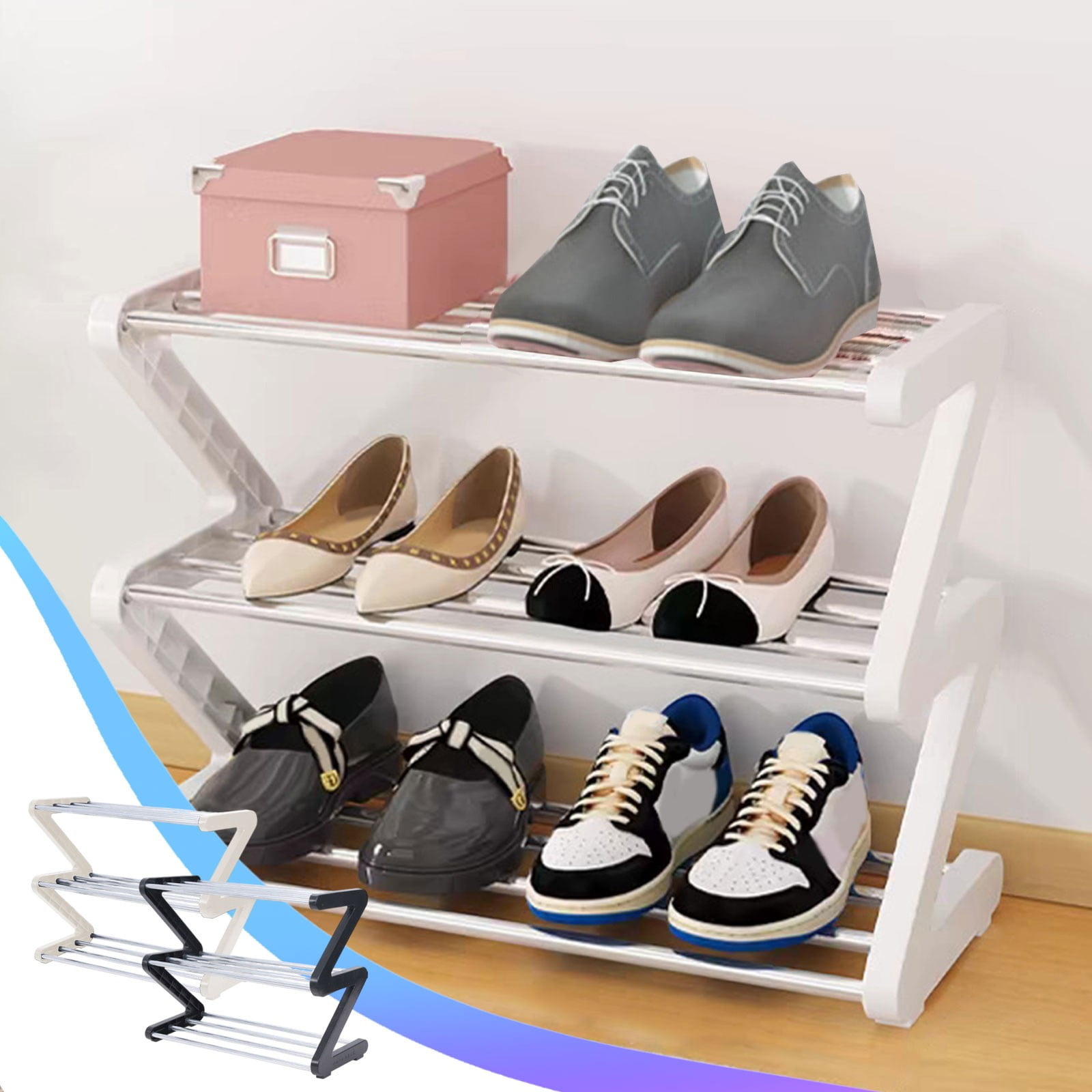 Z Type Shoe Rack | Multi-Layer Household Shoe Storage | Easy Assembly ...