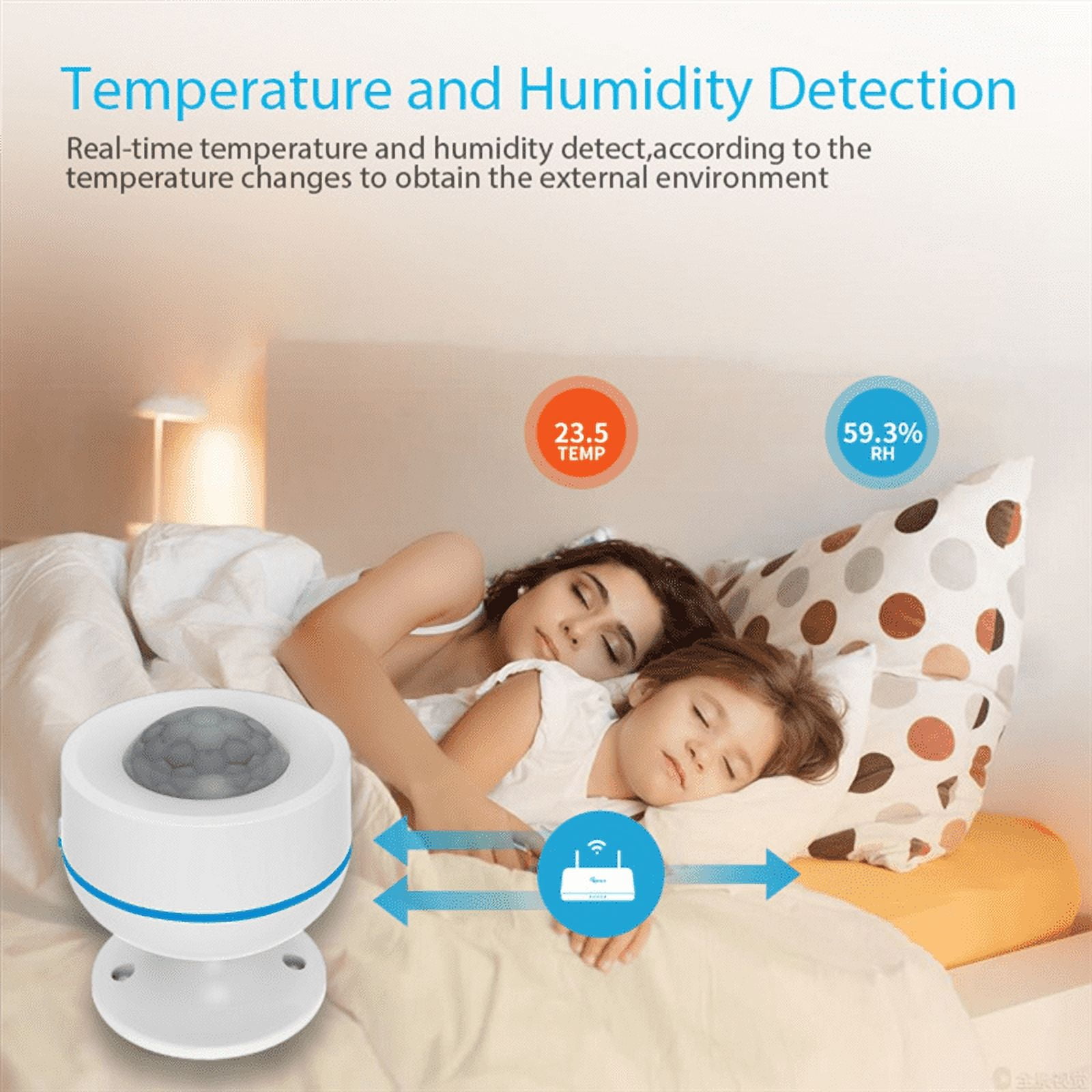 Z Wave Plus 700Series PIR Motion Detector with Temperature Humidity ...