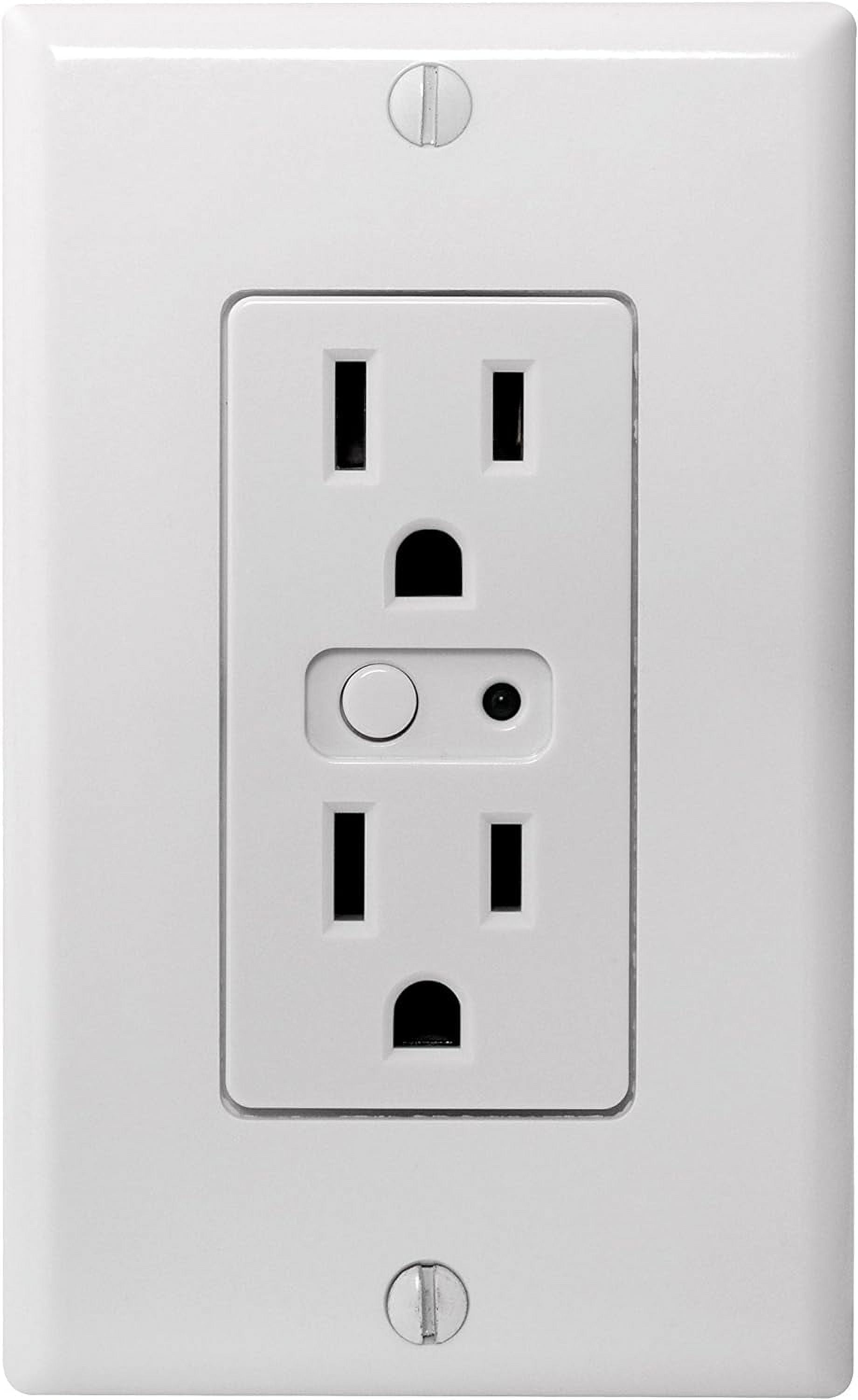 Z-Wave Single Wall Outlet, White - Walmart.com
