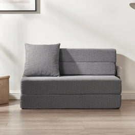 AUCHEN Folding Floor Sofa Bed Adjustable Floor Couch and Sofa Video Gaming Sofa Lounge Sofa 5 Reclining Position Adjustable Fabric Folding Sofa Floor Chair Living Room and Bedroom Beige Walmart