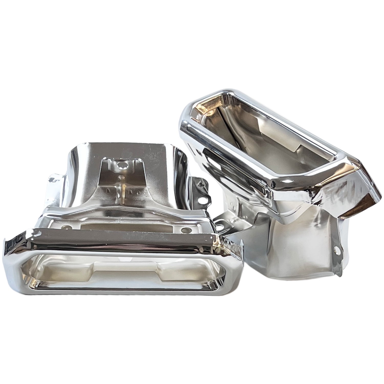 Pair Exhaust Tips Bezels Compatible with Chevy Silverado 1500 2019-2023 ...