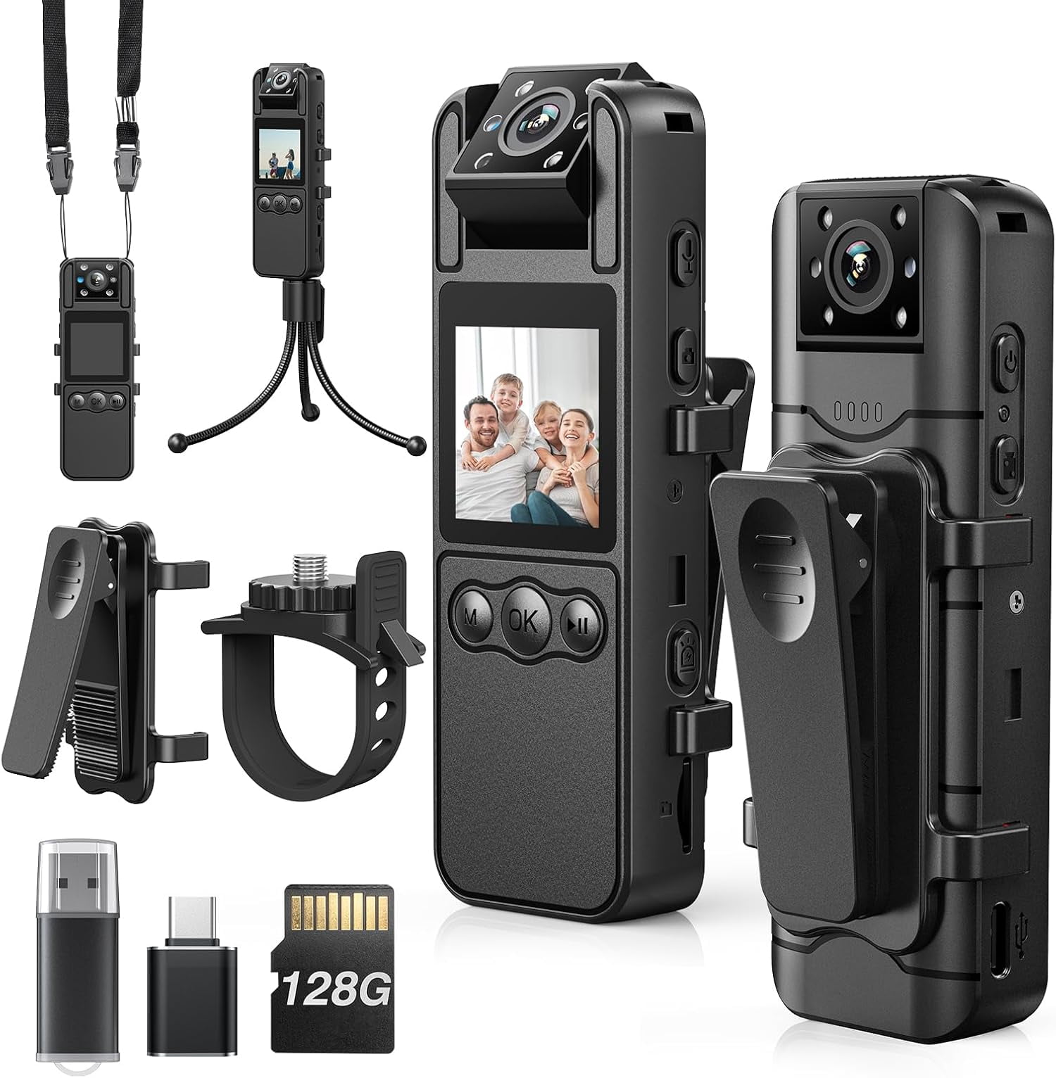 Z11 Camera with Audio and Video Recording, 128GB Small Cam with 180 ...
