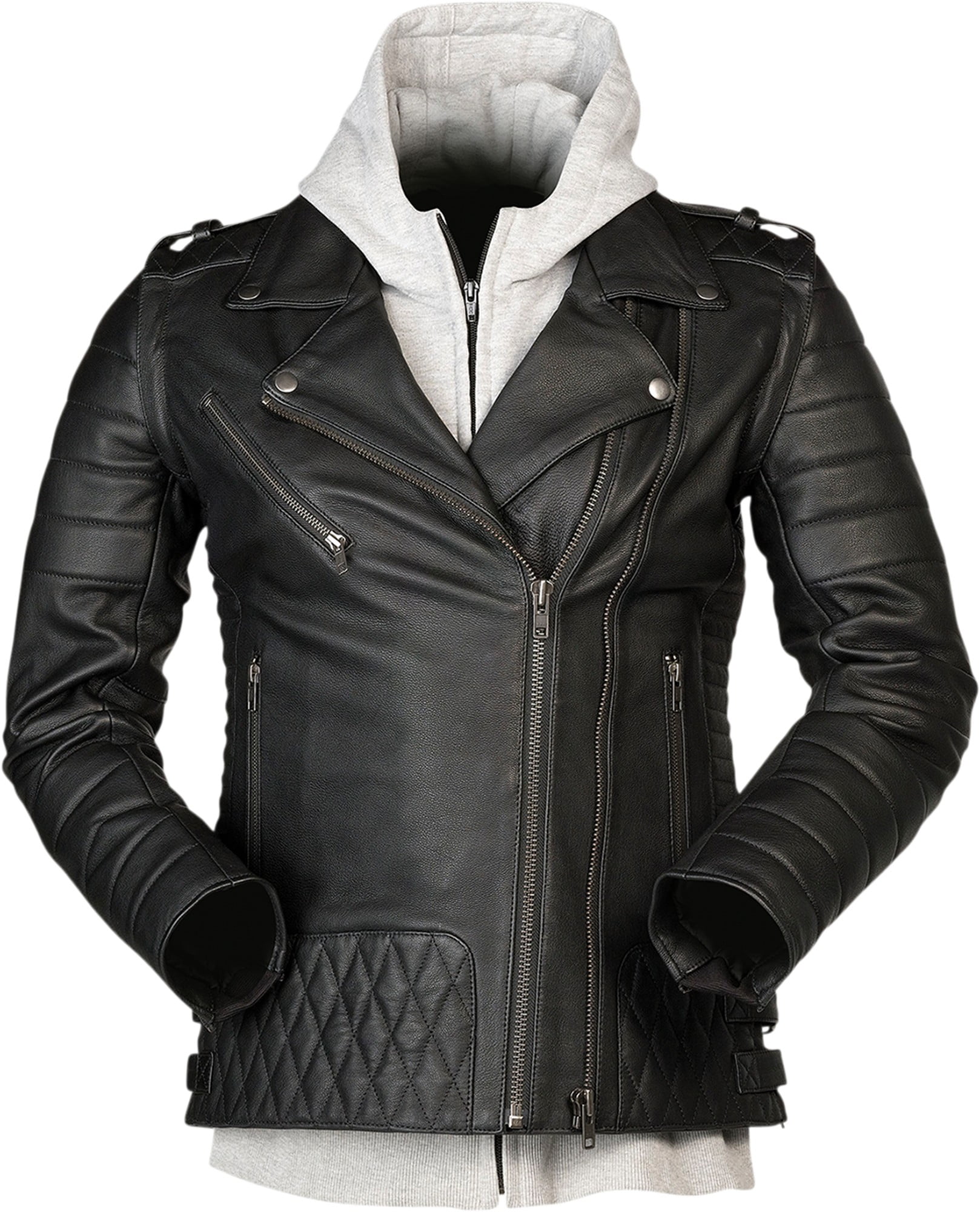 Z1R Ordinance 3 in 1 Womens Leather Motorcycle Jacket Black MD ...