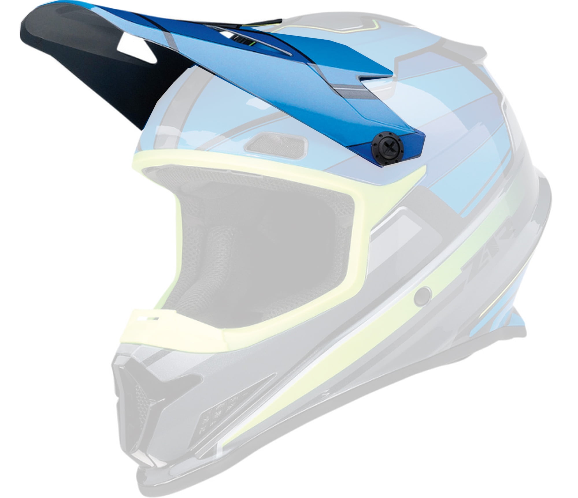 Z1R Rise Helmet Visor/Peak MC Blue/Hi-Viz - Walmart.com