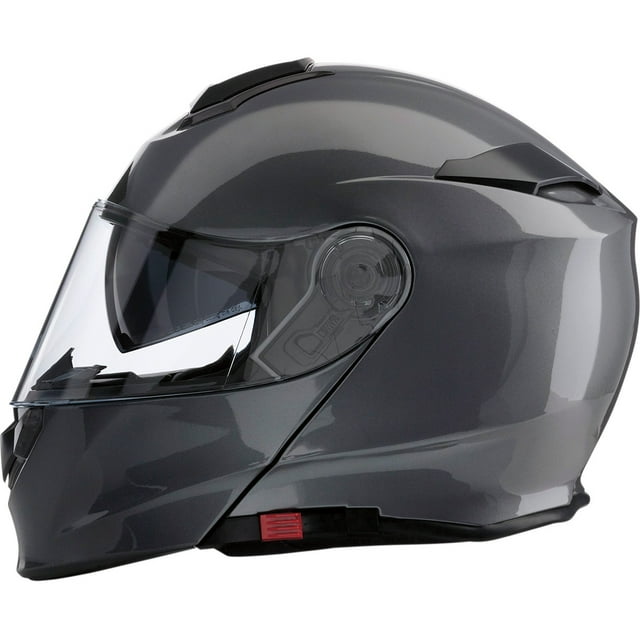 Z1R Solaris Solid Modular Motorcycle Helmet Dark Silver MD - Walmart.com