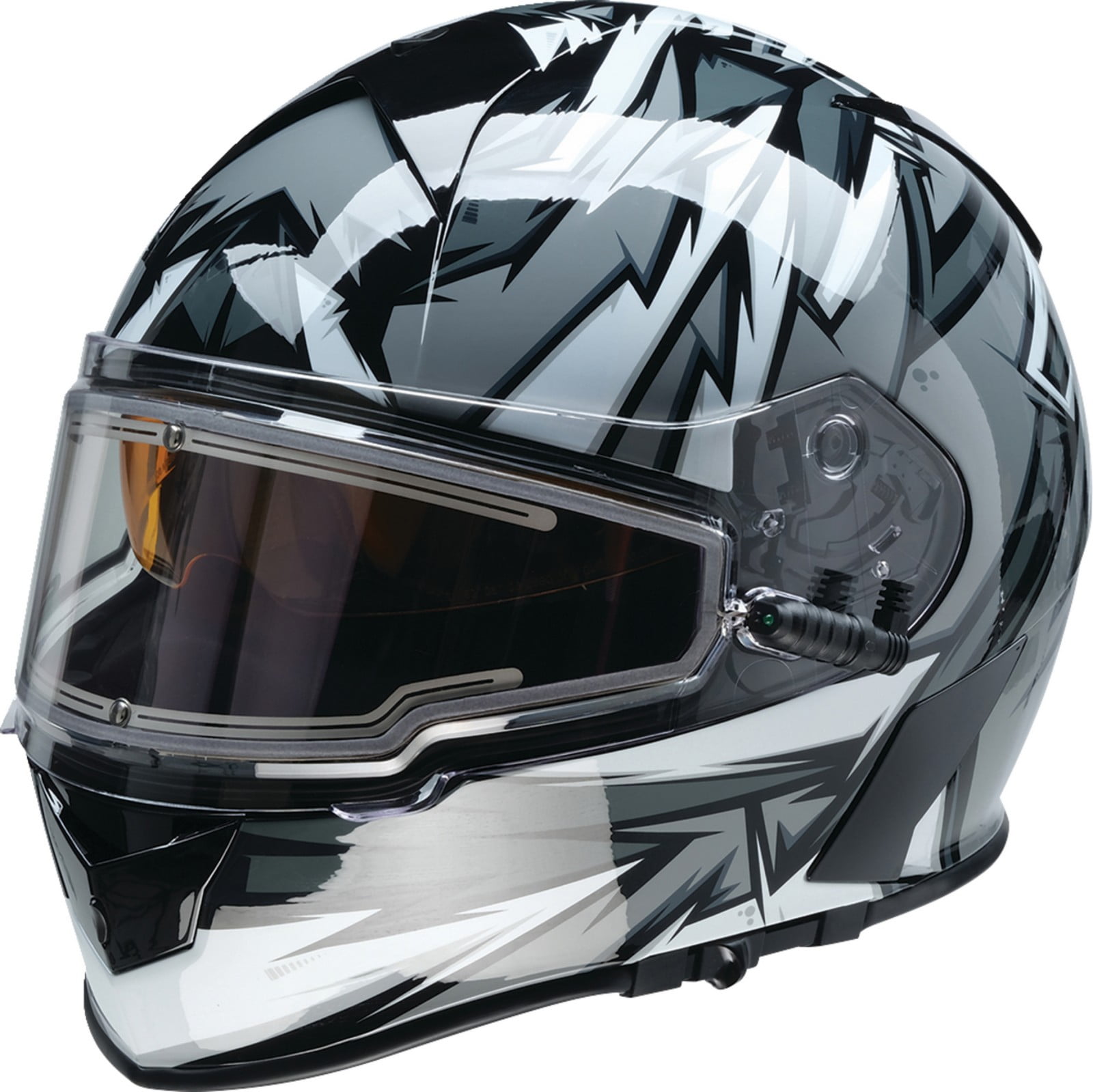 Z1R Warrant Neuron Snow Helmet w/Heated Electric Shield Gray/White SM ...